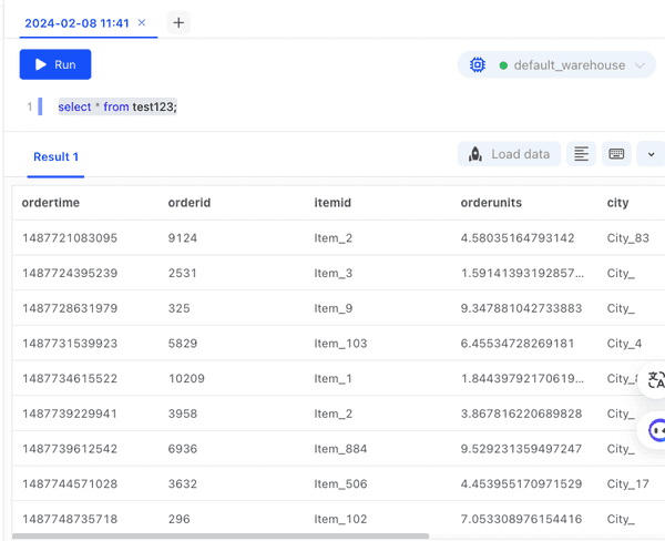 Load Streaming Data From Confluent Cloud Using Kafka Connector