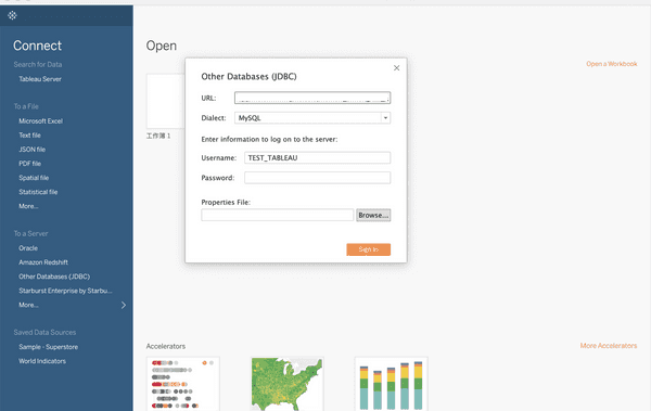 Tableau Desktop @ Tableau_Desktop @ CelerData Docs